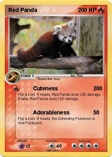 Pokémon Red Panda 106 106 - Cuteness - My Pokemon Card