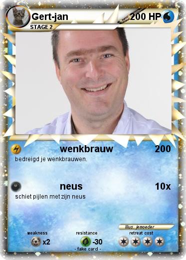 Pokémon Gert jan 6 6 - wenkbrauw - My Pokemon Card