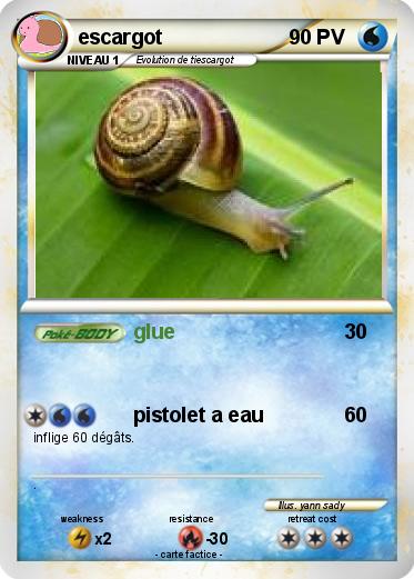 Pokémon escargot 21 21 - glue - Ma carte Pokémon
