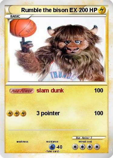 Pokémon Rumble the bison EX - slam dunk - My Pokemon Card