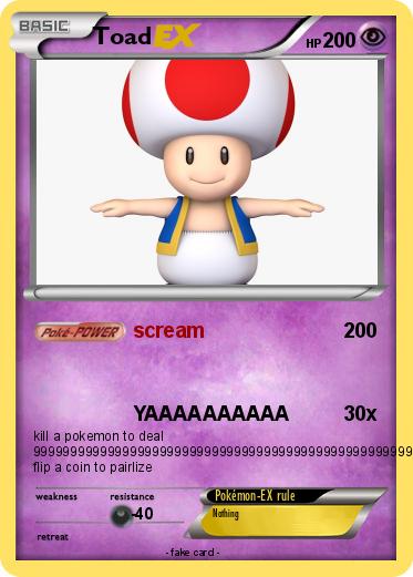 Pokémon Toad 1366 1366 - scream - My Pokemon Card