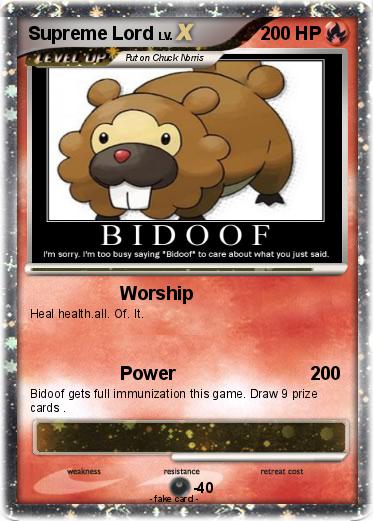 Pokémon Supreme Lord 1 1 - Worship - My Pokemon Card