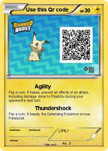 Pokémon Use this Qr code - Agility - My Pokemon Card