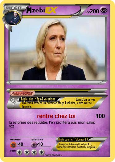 Pokémon zebi 20 20 - rentre chez toi - Ma carte Pokémon