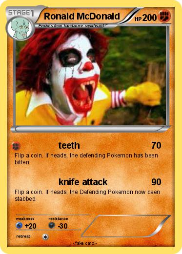 Pokémon Ronald McDonald 224 224 - teeth - My Pokemon Card
