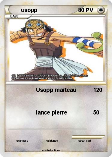 Pokémon usopp 51 51 - Usopp marteau - Ma carte Pokémon