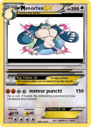 Pokémon snorlax 995 995 - meteor punch! - My Pokemon Card
