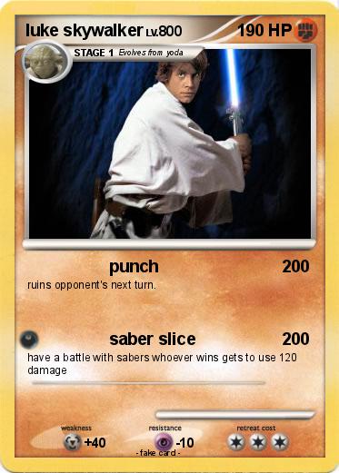 Pokémon luke skywalker 187 187 - punch - My Pokemon Card