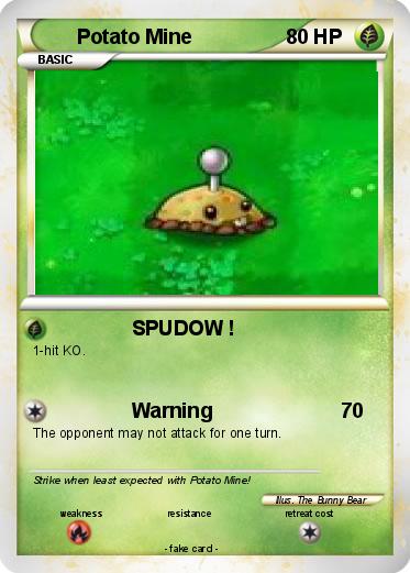 Pokémon Potato Mine 25 25 - SPUDOW ! - My Pokemon Card