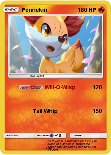 Pokémon Fennekin 521 521 - Will-O-Wisp - My Pokemon Card