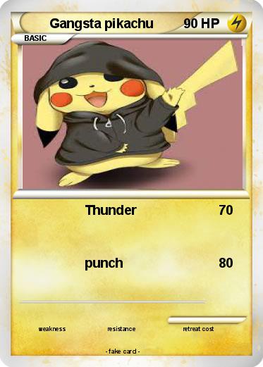 Pokémon Gangsta pikachu 45 45 - Thunder - My Pokemon Card