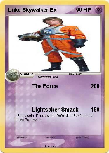 Pokémon Luke Skywalker Ex 4 4 - The Force - My Pokemon Card