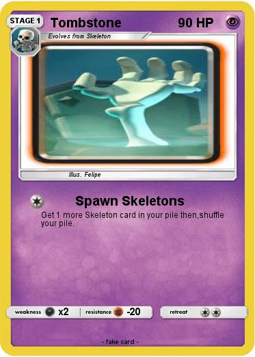Pokémon Tombstone 7 7 - Spawn Skeletons - My Pokemon Card
