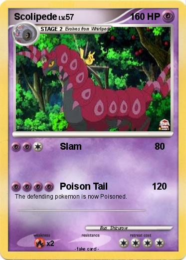 Pokémon Scolipede 23 23 - Slam - My Pokemon Card