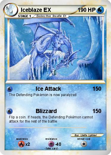 Pokémon Iceblaze EX - Ice Attack - My Pokemon Card