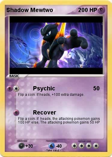 Pokémon Shadow Mewtwo 284 284 - Psychic - My Pokemon Card