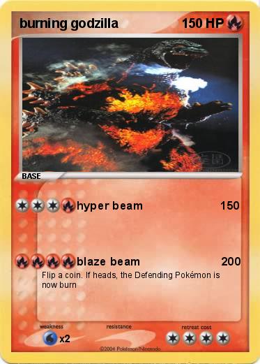 Pokémon burning godzilla - hyper beam 150 - My Pokemon Card