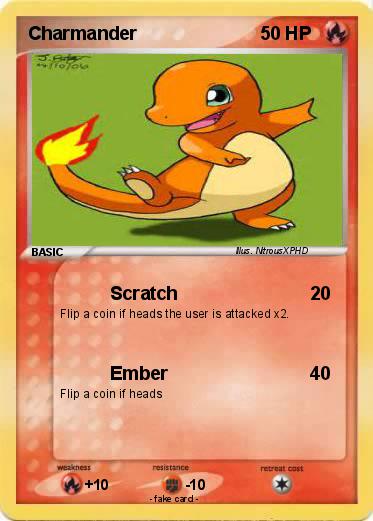 Pokémon Charmander 1826 1826 - Scratch - My Pokemon Card