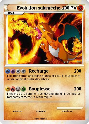 Pokémon Evolution salameche - Recharge - Ma carte Pokémon