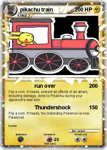 Pokémon pikachu train - run over - My Pokemon Card