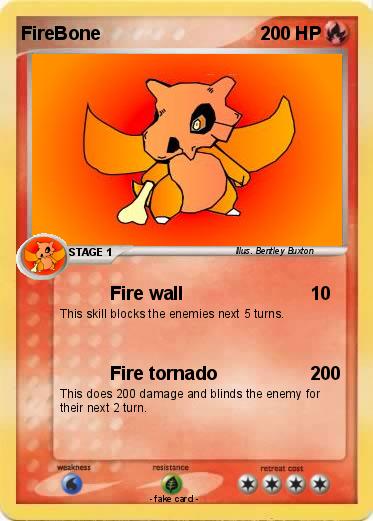 Pokémon FireBone - Fire wall - My Pokemon Card
