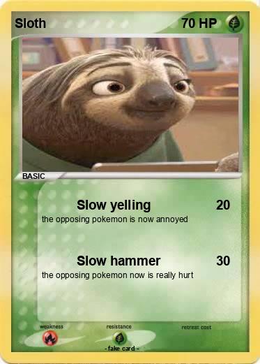 Pokémon Sloth 193 193 - Slow yelling - My Pokemon Card