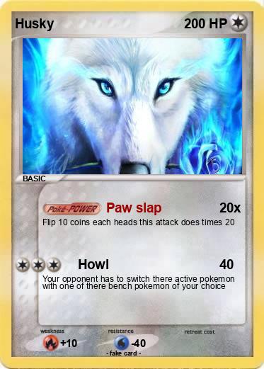 Pokémon Husky 757 757 - Paw slap - My Pokemon Card
