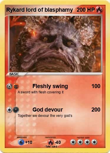 Pokémon Rykard lord of blasphamy - Fleshly swing - My Pokemon Card