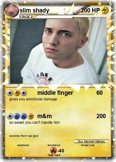 Pokémon slim shady 90 90 - middle finger - My Pokemon Card
