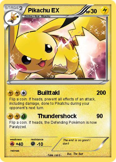 Pokémon Pikachu EX 1254 1254 - Builttakl - My Pokemon Card