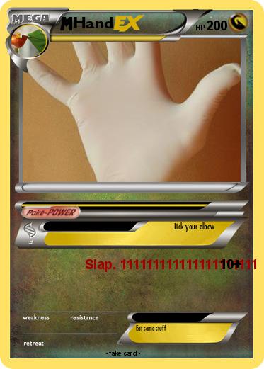 Pokémon Hand 189 189 - Slap. 111111111111111111111 - My Pokemon Card