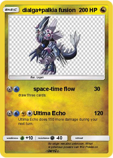 Pokémon dialga palkia fusion 4 4 - space-time flow - My Pokemon Card