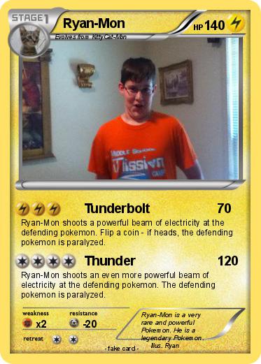 Pokémon Ryan Mon - Tunderbolt - My Pokemon Card