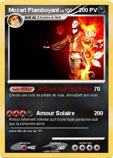 Pokémon Mozart Flamboyant - Je Dors sur les Rose - Ma carte Pokémon