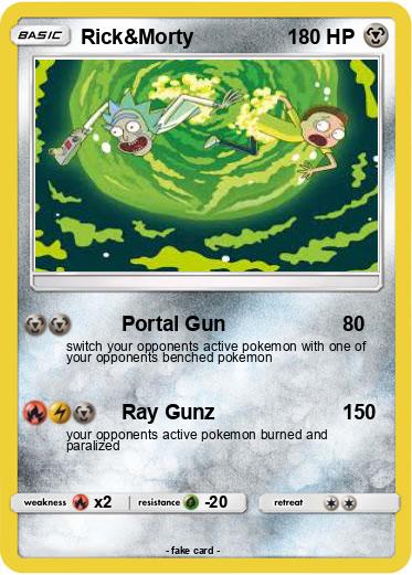 Pokémon Rick Morty 8 8 - Portal Gun - My Pokemon Card