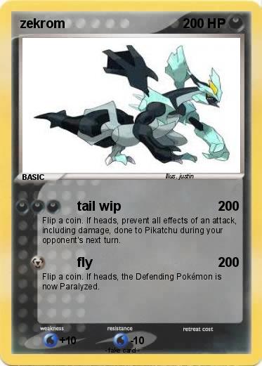 Pokémon zekrom 6404 6404 - tail wip - My Pokemon Card