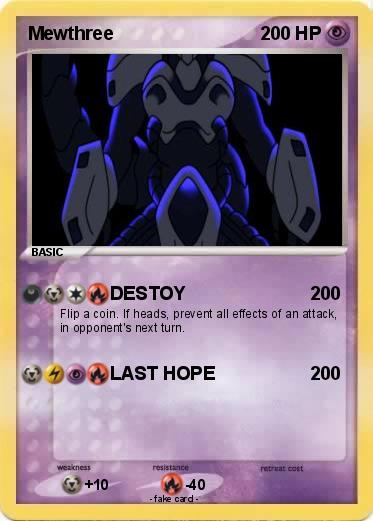 Pokémon Mewthree 665 665 - DESTOY - My Pokemon Card