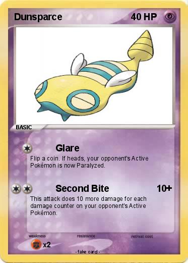 Pokémon Dunsparce 30 30 - Glare - My Pokemon Card