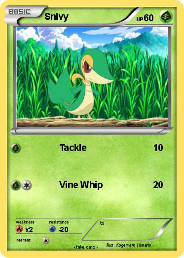 Pokémon Snivy 1221 1221 - Tackle - My Pokemon Card