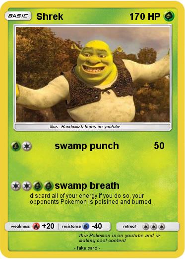 Pokémon Shrek 1334 1334 - swamp punch - My Pokemon Card
