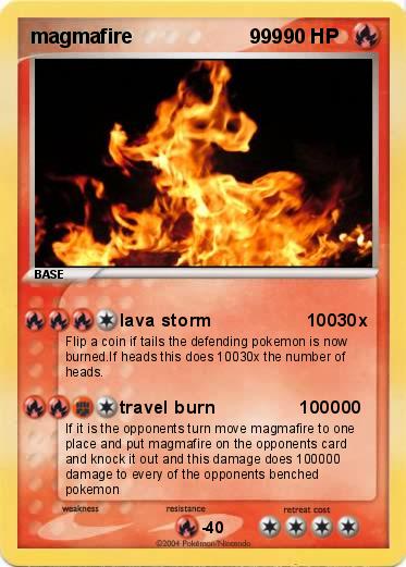 Pokémon magmafire 999 999 - lava storm 100 - My Pokemon Card