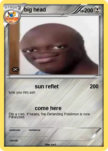 Pokémon big head 67 67 - sun reflet - My Pokemon Card