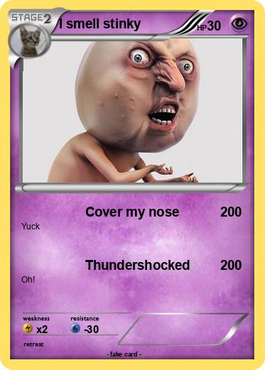Pokémon I smell stinky - Cover my nose - My Pokemon Card