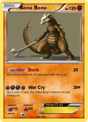 Pokémon Bone Bone 1 1 - Bonk - My Pokemon Card