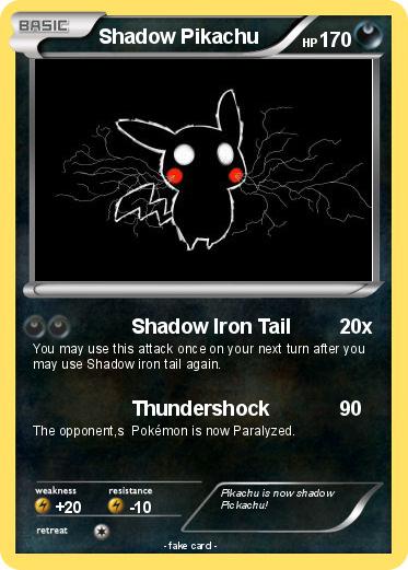 Pokémon Shadow Pikachu 1030 1030 - Shadow Iron Tail - My Pokemon Card