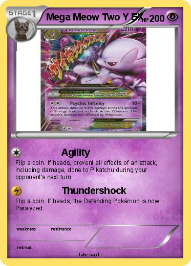 Pokémon Mega Meow Two Y EX - Agility - My Pokemon Card