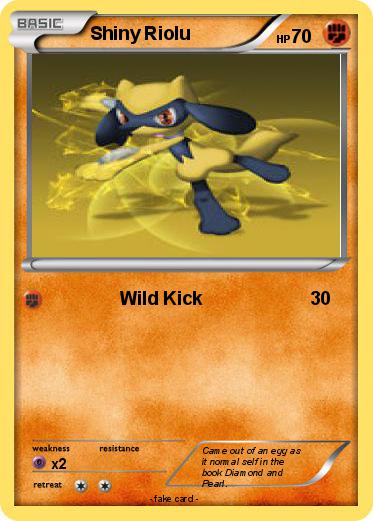 Pokémon Shiny Riolu 14 14 - Wild Kick - My Pokemon Card