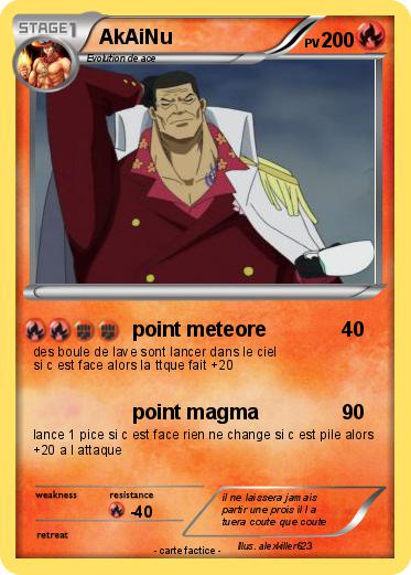 Pokémon AkAiNu 64 64 - point meteore - Ma carte Pokémon
