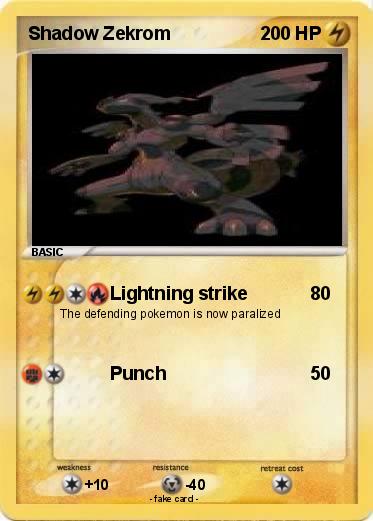 Pokémon Shadow Zekrom 2 2 - Lightning strike - My Pokemon Card