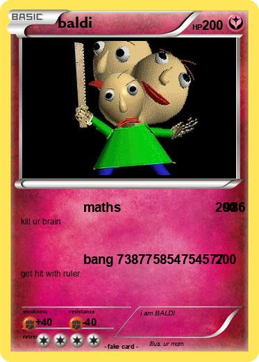 Pokémon baldi 335 335 - maths 986 - My Pokemon Card